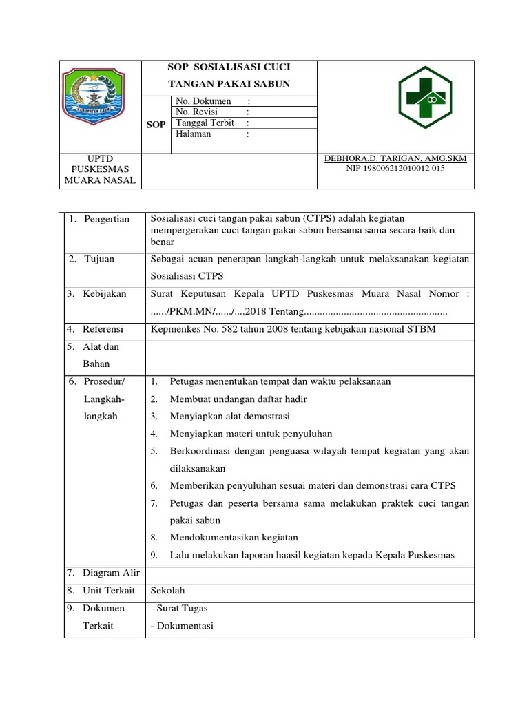 SOP Sosialisasi CTPS | PDF