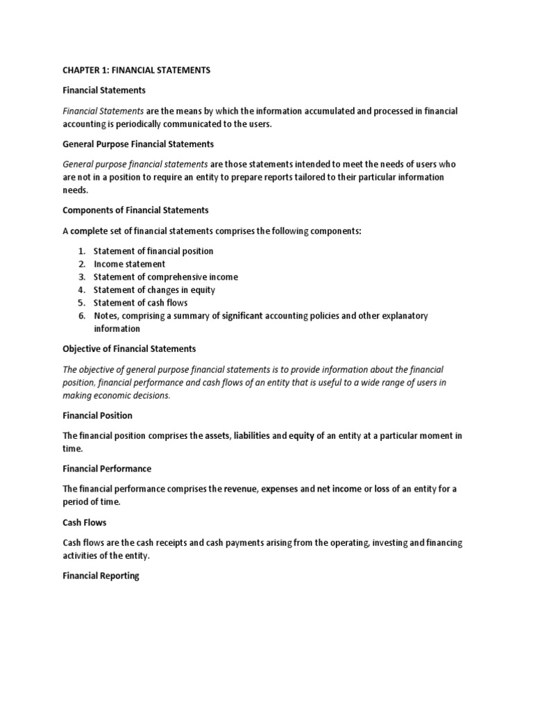 C1 Financial Statements | PDF | Financial Statement | Going Concern