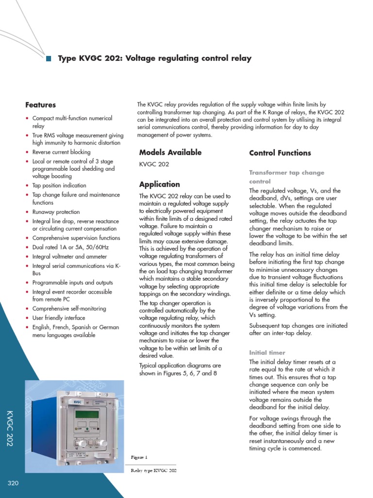 KVGC202 en TD | PDF | Transformer | Relay
