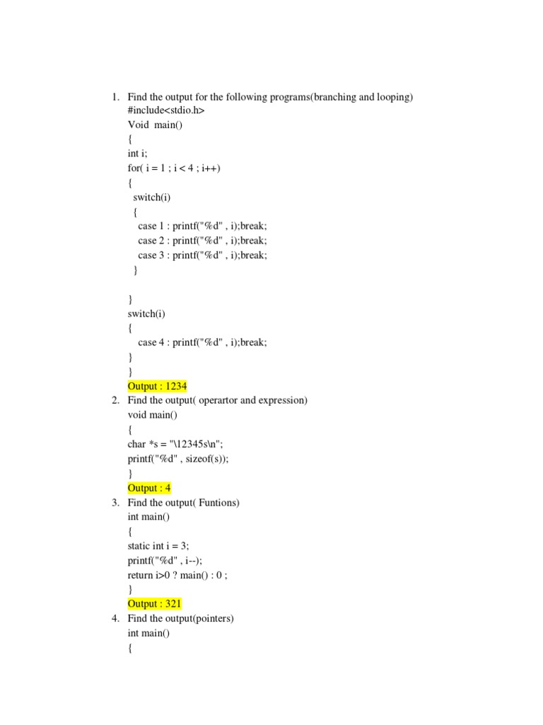 Zoho Round 1 C Aptitude Part1 | PDF | Computer Engineering | Software