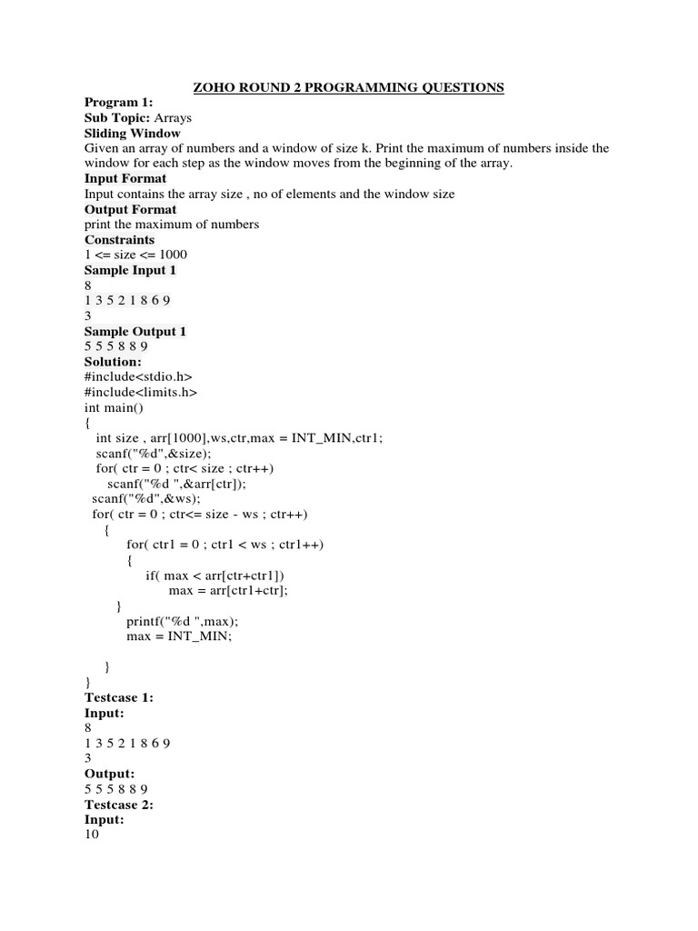 Zoho Round 2 LP | PDF | Mathematical Concepts | Theoretical Computer ...