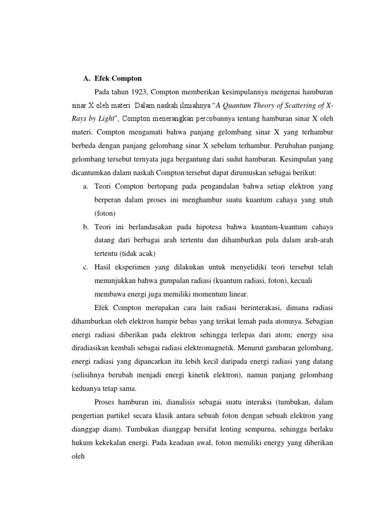 Efek Compton | PDF