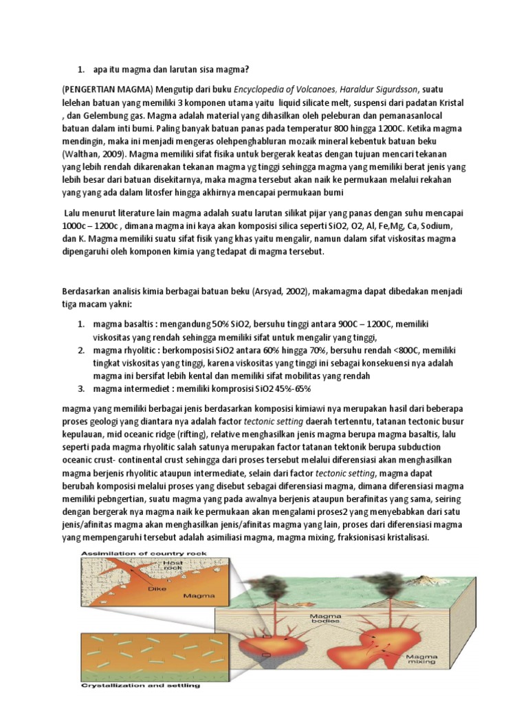 Apa Itu Magma Dan Larutan Sisa Magma | PDF