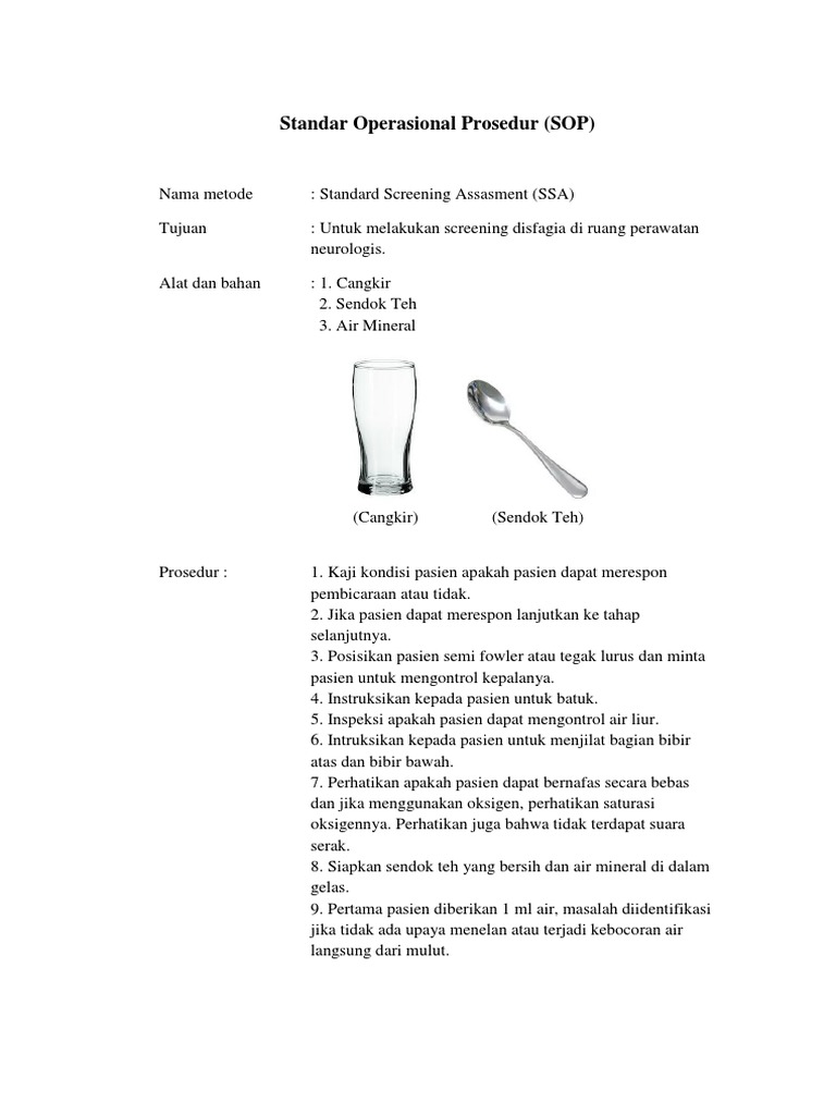 Standar Operasional Prosedur | PDF