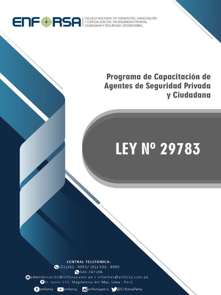 Ley #29783, Ley de Seguridad y Salud en El Trabajo y Su Reglamento PDF | PDF | Derecho laboral ...