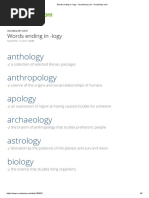 List of Words With The Suffix - Ology | PDF | Word | Behavioral ...