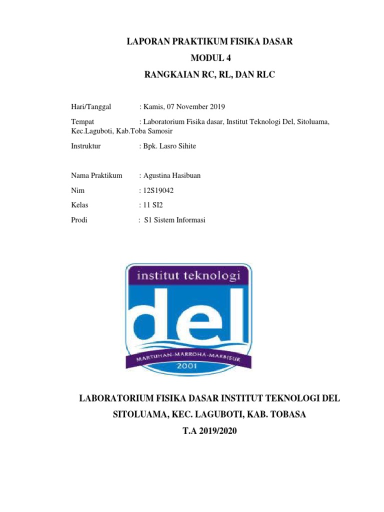 Laporan Praktikum Rangkaian RC, RL, RLC | PDF