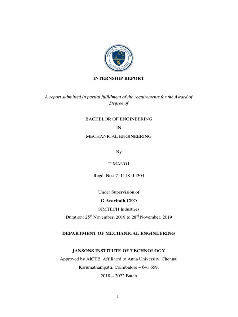 INTERNSHIP REPORT New 3 | PDF | Machining | Industrial Processes