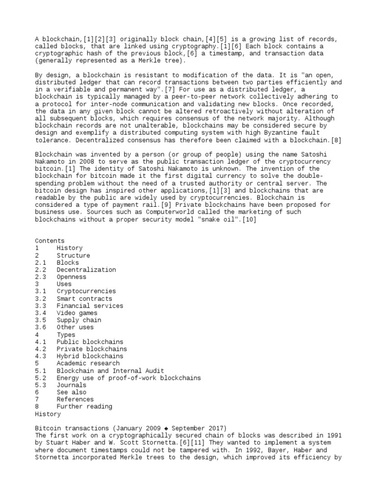 Block Chain | PDF | Cryptocurrency | Distributed Computing