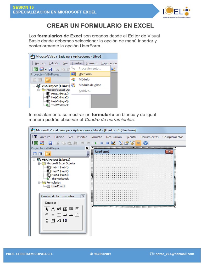Crear Formularios en Excel VBA | PDF | Microsoft Excel | Introducciones relacionadas con la ...