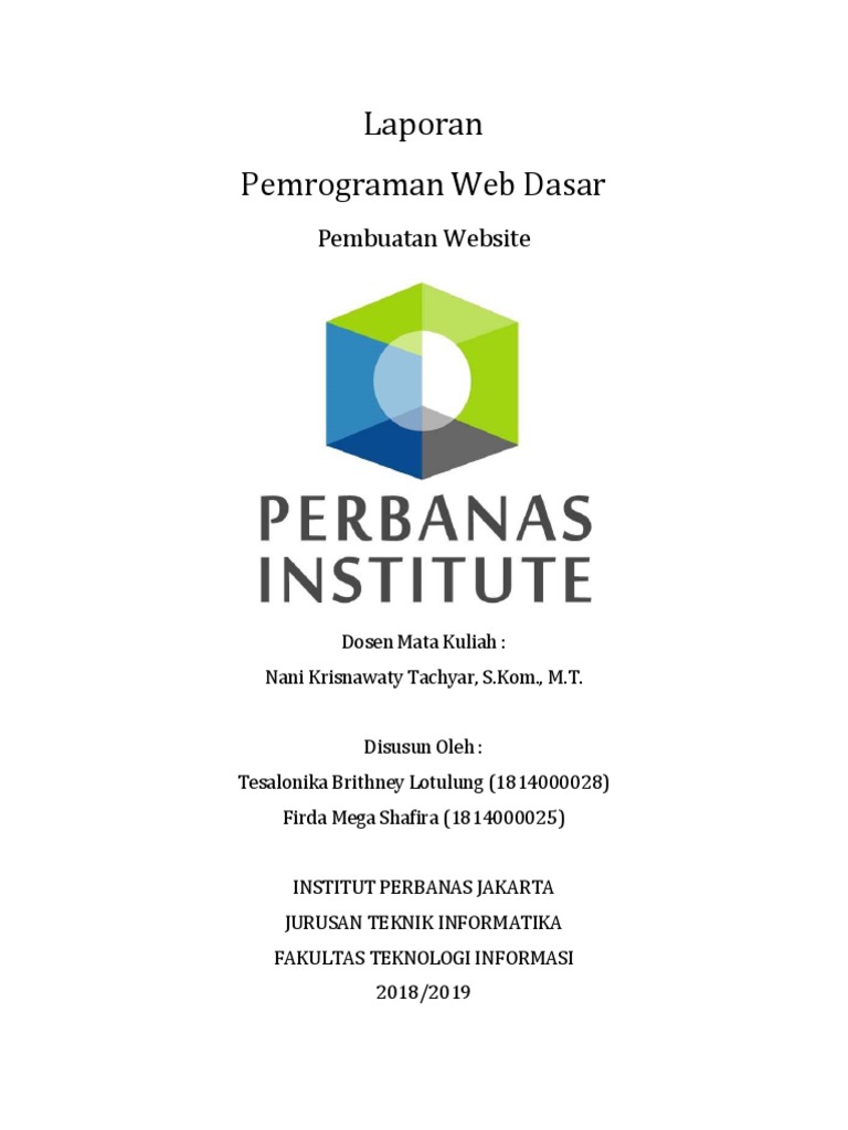 Laporan Pembuatan Website | PDF