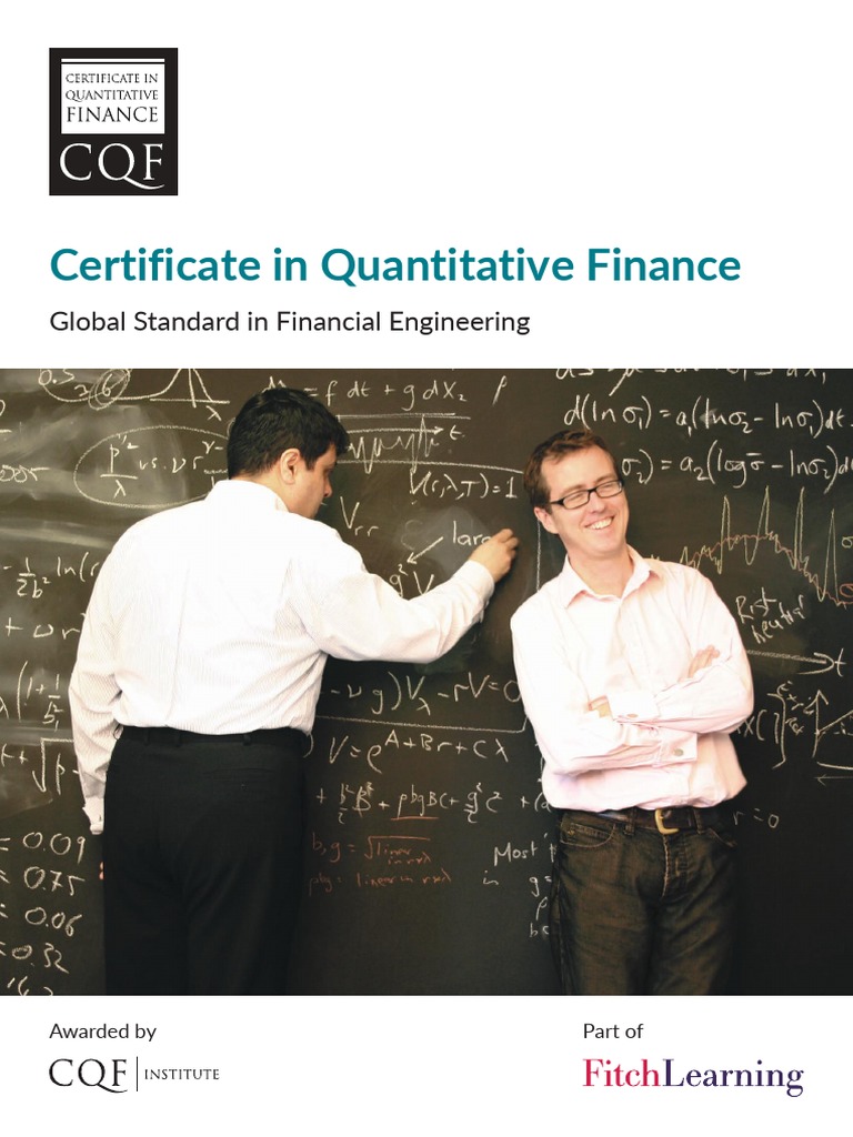CQF Brochure Jan2020 LATEST PDF | PDF | Quantitative Analyst ...