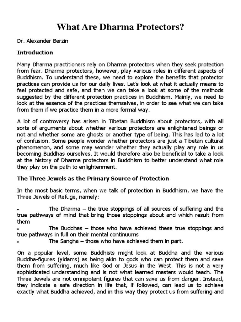 What Are Dharma Protectors - Study Buddhism | PDF | Tibetan Buddhism | Devi