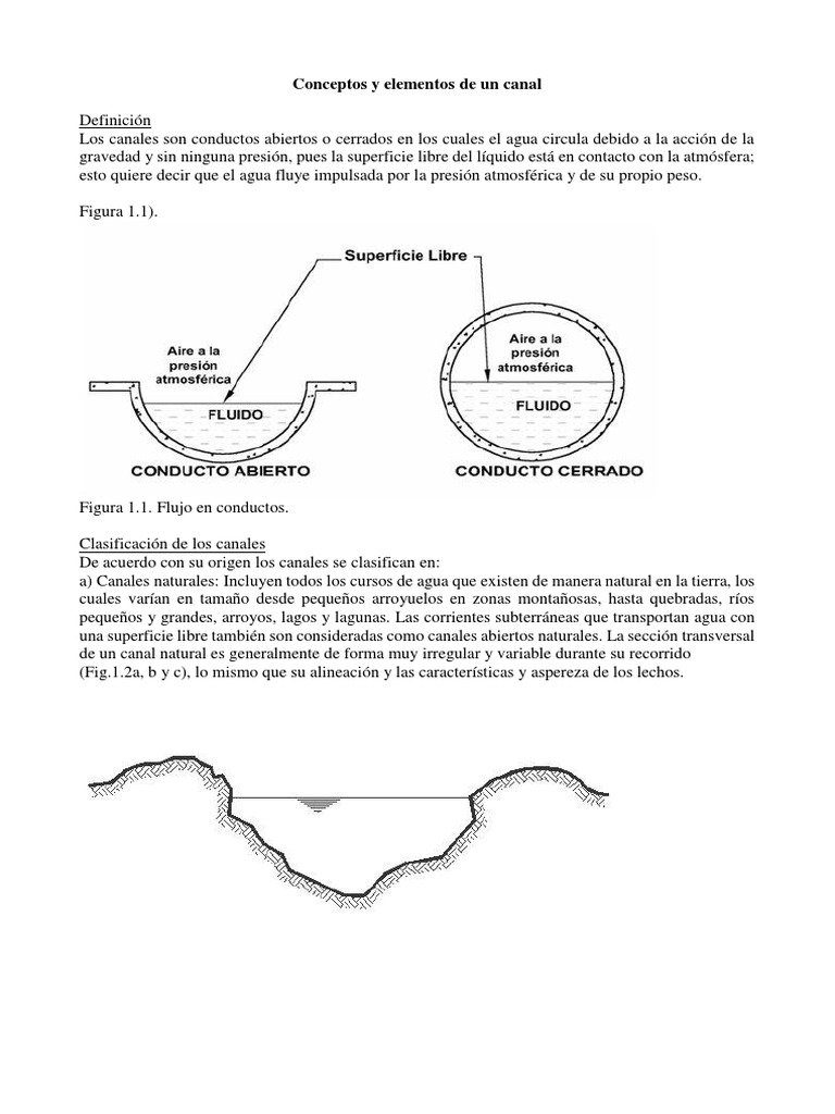 1.conceptos y Elementos de Un Canal | PDF | Canal | Suelo