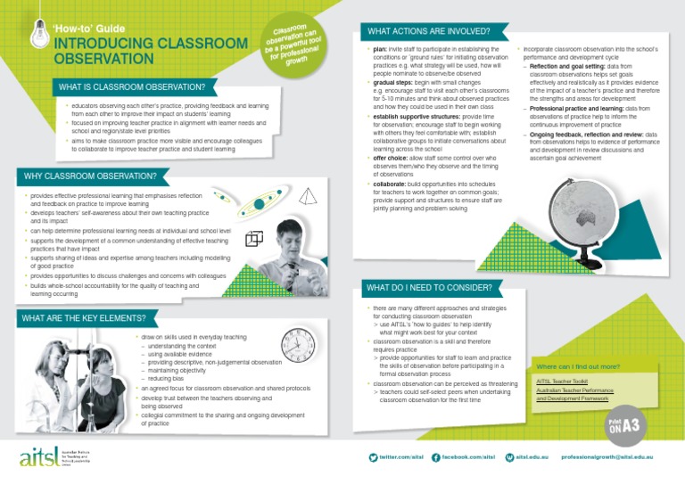 How To Guide - Introducing Classroom Observation PDF | PDF | Teachers ...