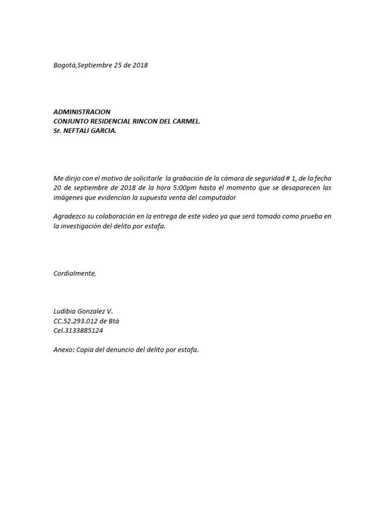 Carta Administracion | PDF