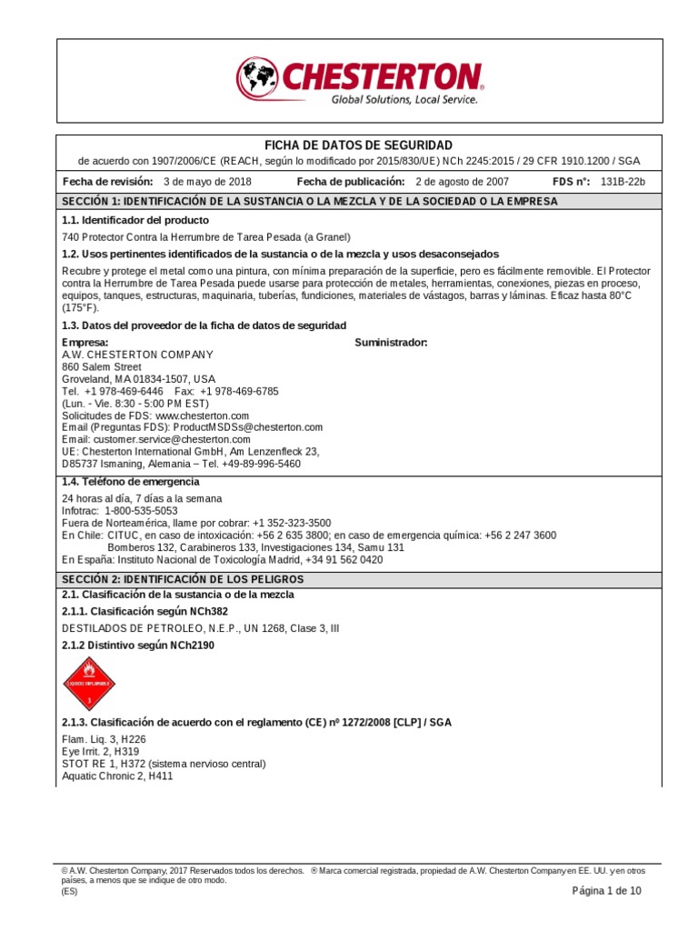 740 Chesterton PDF | PDF | Solvente | Agua