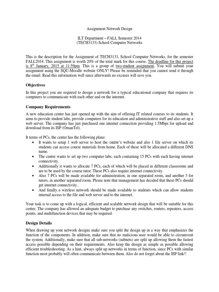 Network Design PDF | Download Free PDF | Computer Network ...