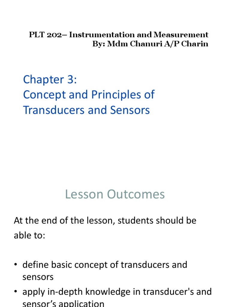 Chapter 3 - Transducer and Sensors Part 1 | PDF | Capacitor ...