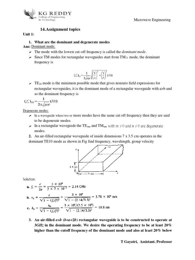 Mwe CF PDF | PDF | Microwave | Waveguide