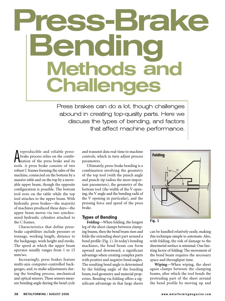 Press Brake Bending | PDF | Metalworking | Building Materials