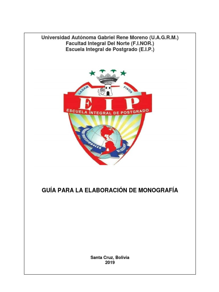 Guia Monografia 2019 Eip | PDF | Teoría | Información