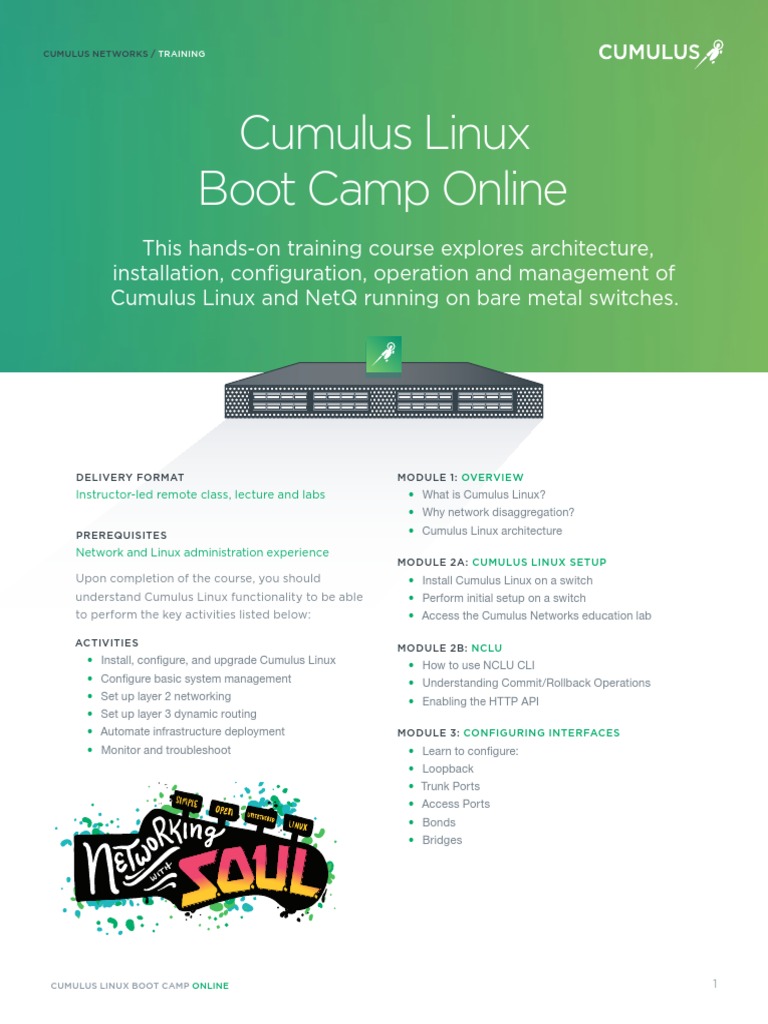 Cumulus Linux Boot Camp Online | PDF | Linux | Network Switch