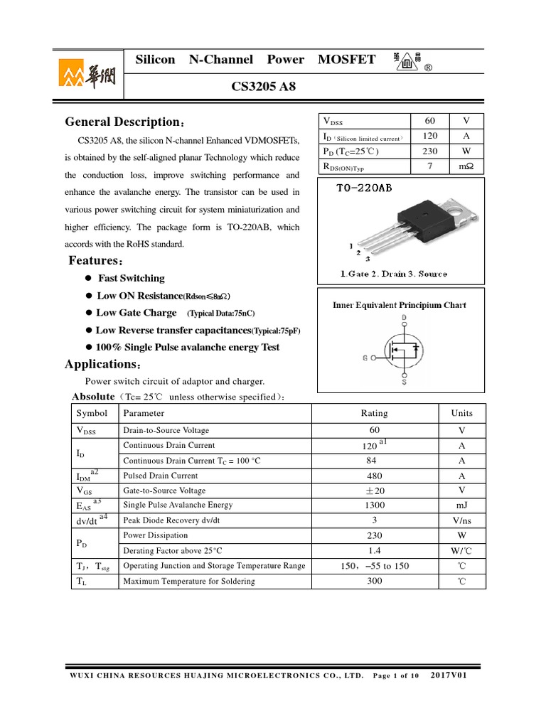 CS3205 A8 | PDF | Field Effect Transistor | Electronics