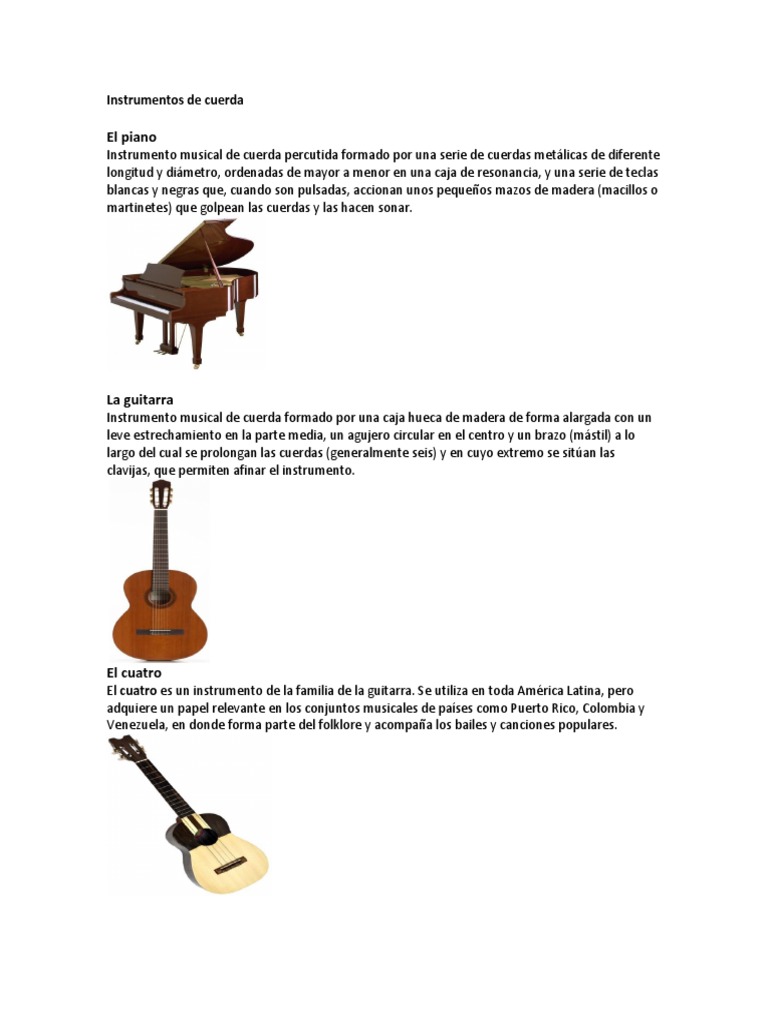 10 Instrumentos de cuerda, Viento y Percusion.docx | Guitarras ...