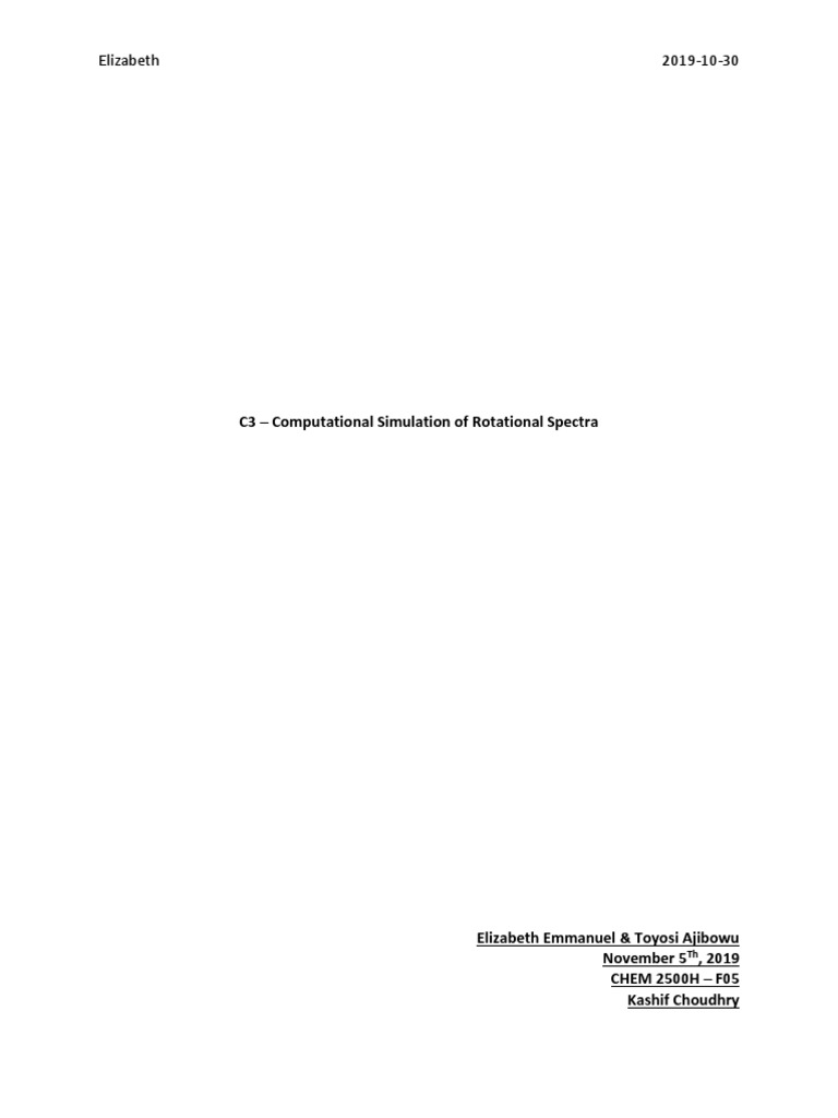 Chem 2500 Lab 4 | PDF | Spectroscopy | Physical Chemistry
