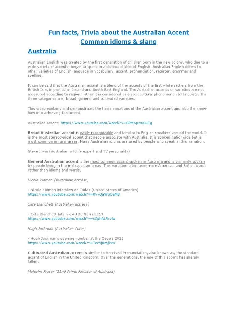 An In-Depth Exploration of the Australian Accent: Variations, Examples ...