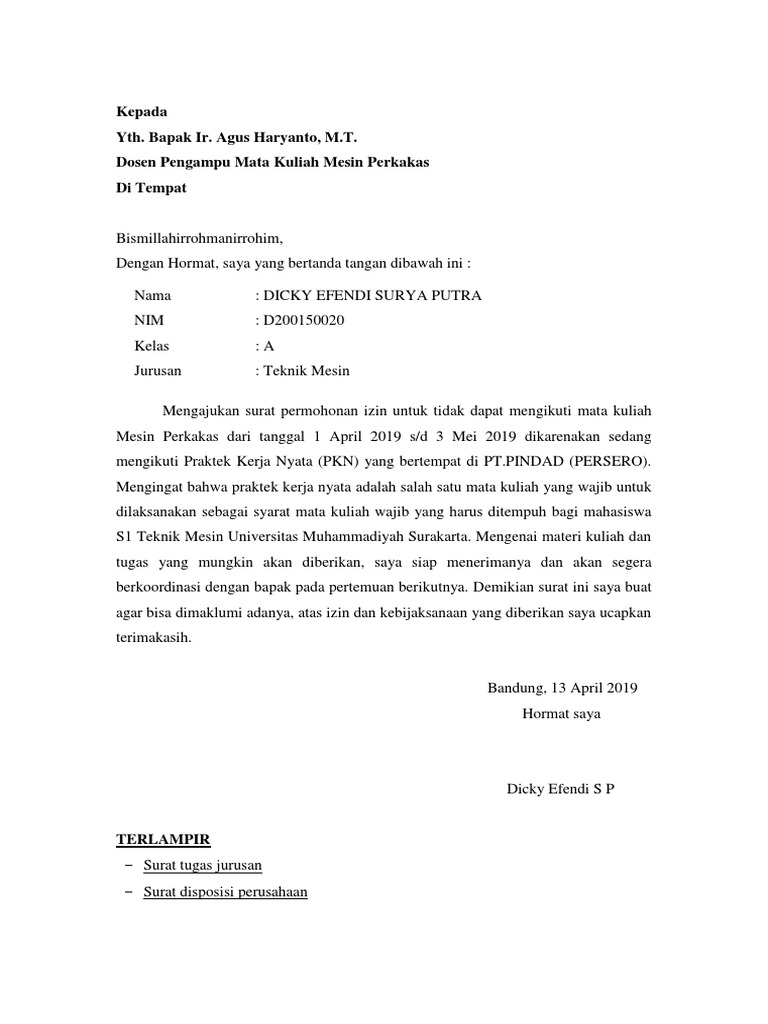 Surat Izin Word | PDF