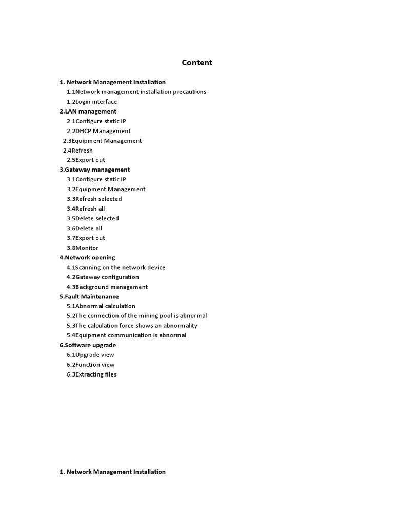 Ebit Miner Network Management Manual | Download Free PDF | Ip Address | Computer Network