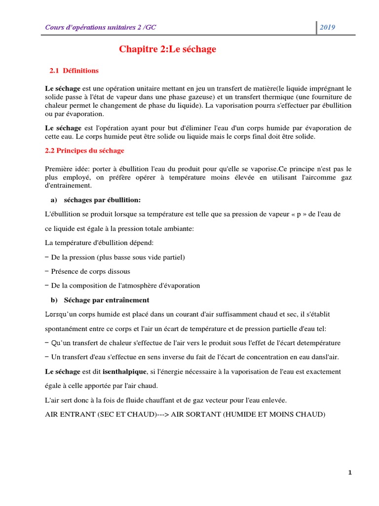 Techniques de séchage des solides | PDF | Humidité relative ...