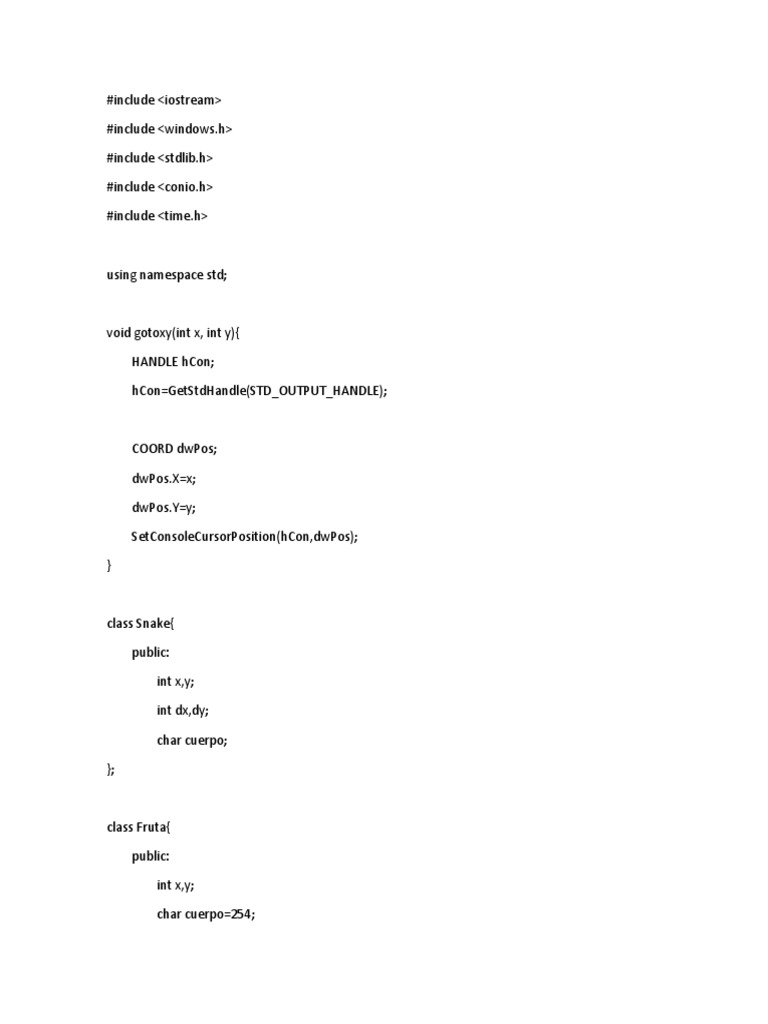 Snake | PDF | Enseñanza de matemática | Informática y tecnología de la ...