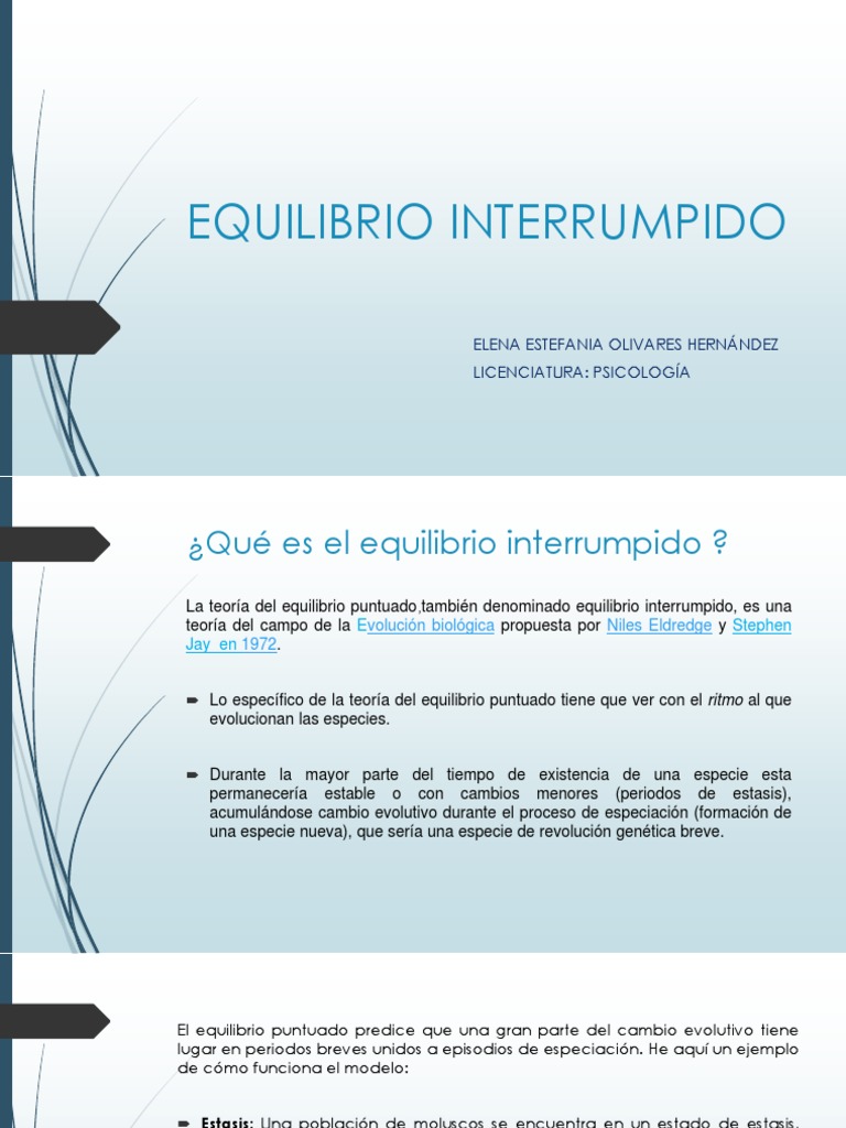 Modelo De Equilibrio Pontuado A Teoria Dos Equilíbrios Pontuados Aos
