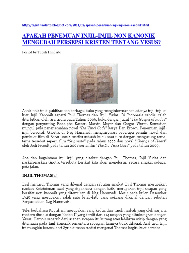 Alkitab Injil Gnostik | PDF