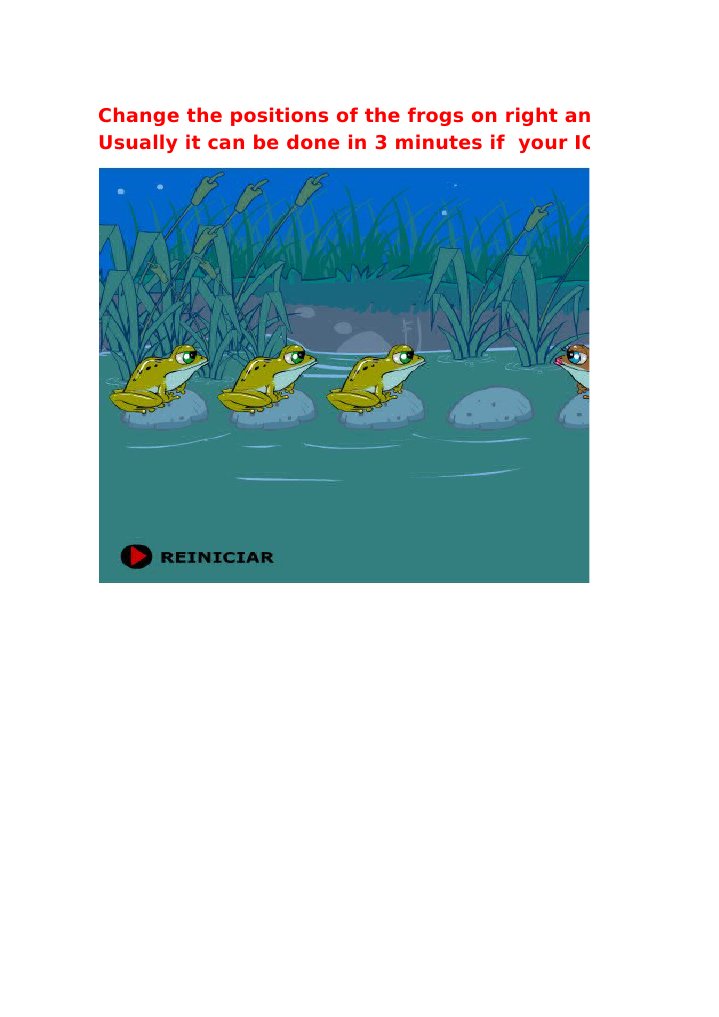 Frog Leap Position Adjustment | PDF