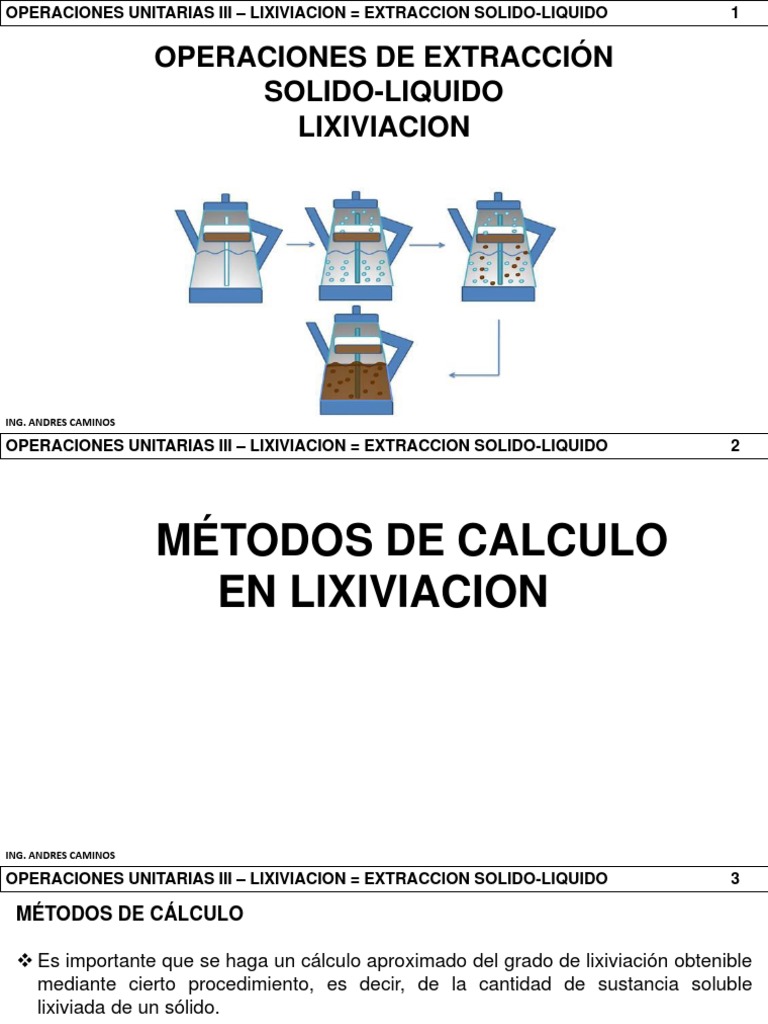 10.4 - Extraccion Solido-Liquido - Metodos de Calculo PDF | PDF ...