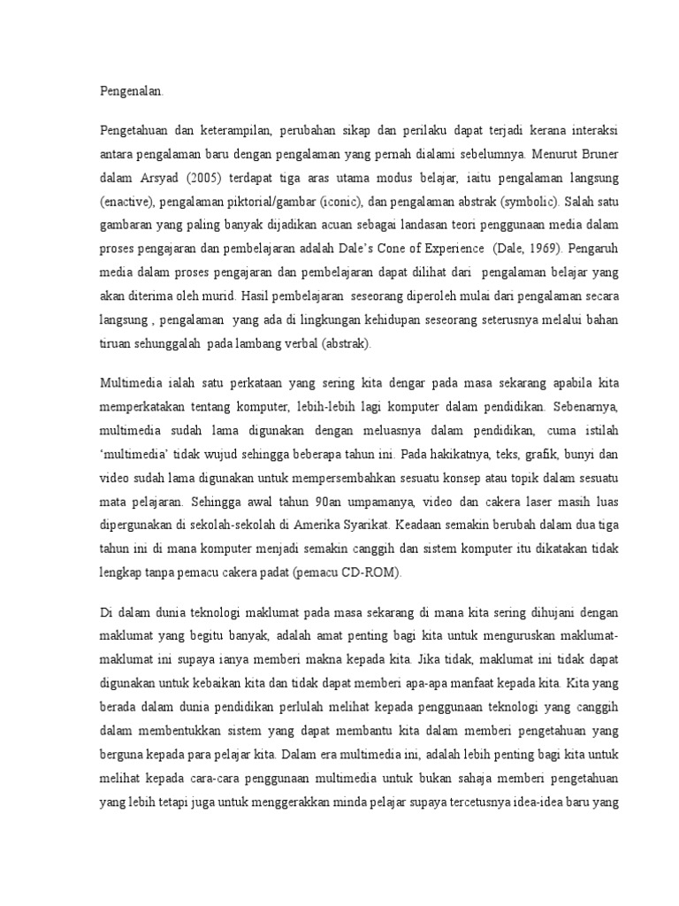 Elemen Multimedia dalam Pendidikan | PDF