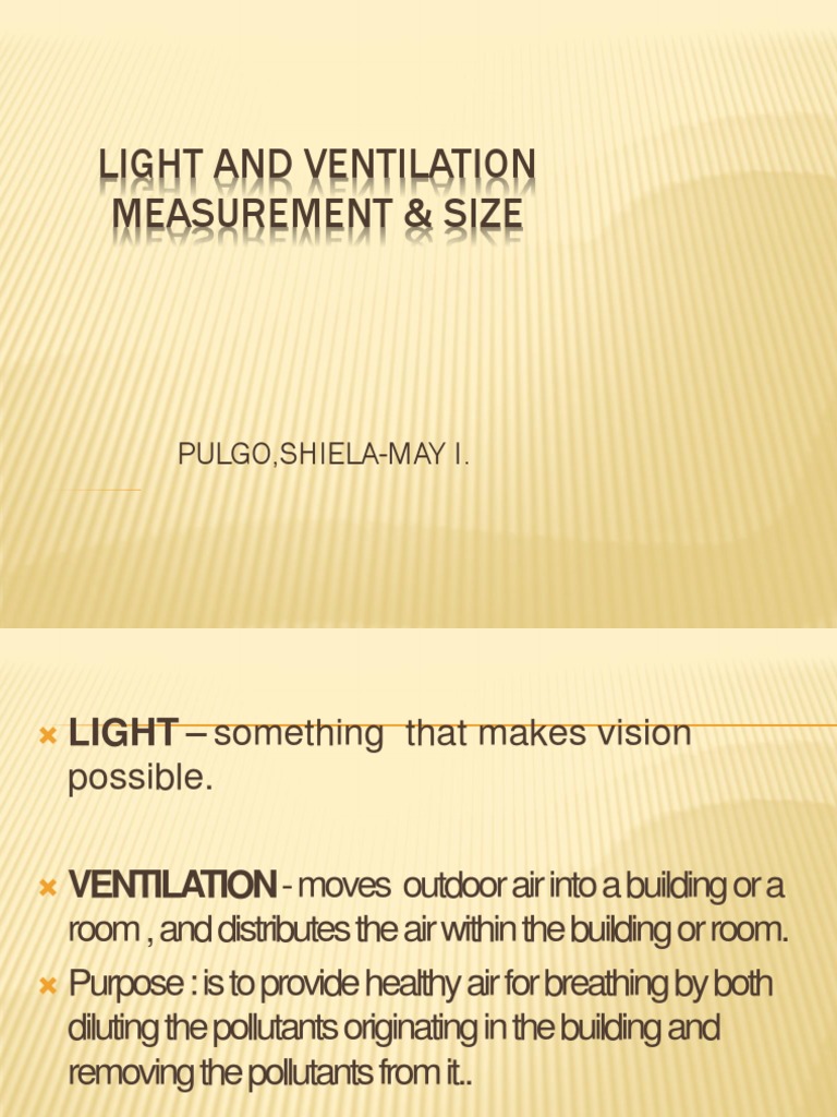 Light and Ventilation | PDF | Ventilation (Architecture) | Window