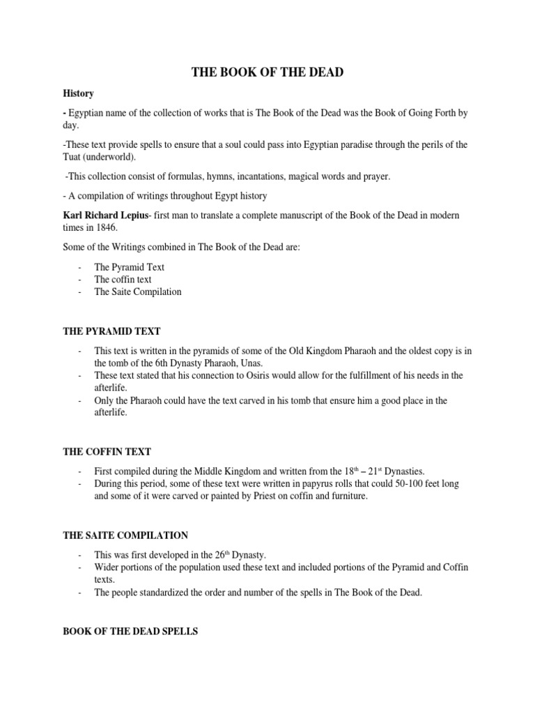 The Book of The Dead | PDF | Polytheism | Ancient Egypt