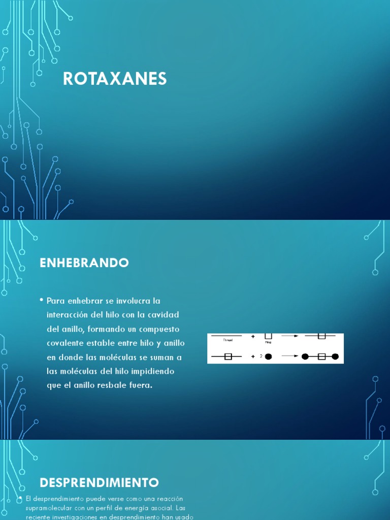 ROTAXANES | PDF | Moléculas | Química