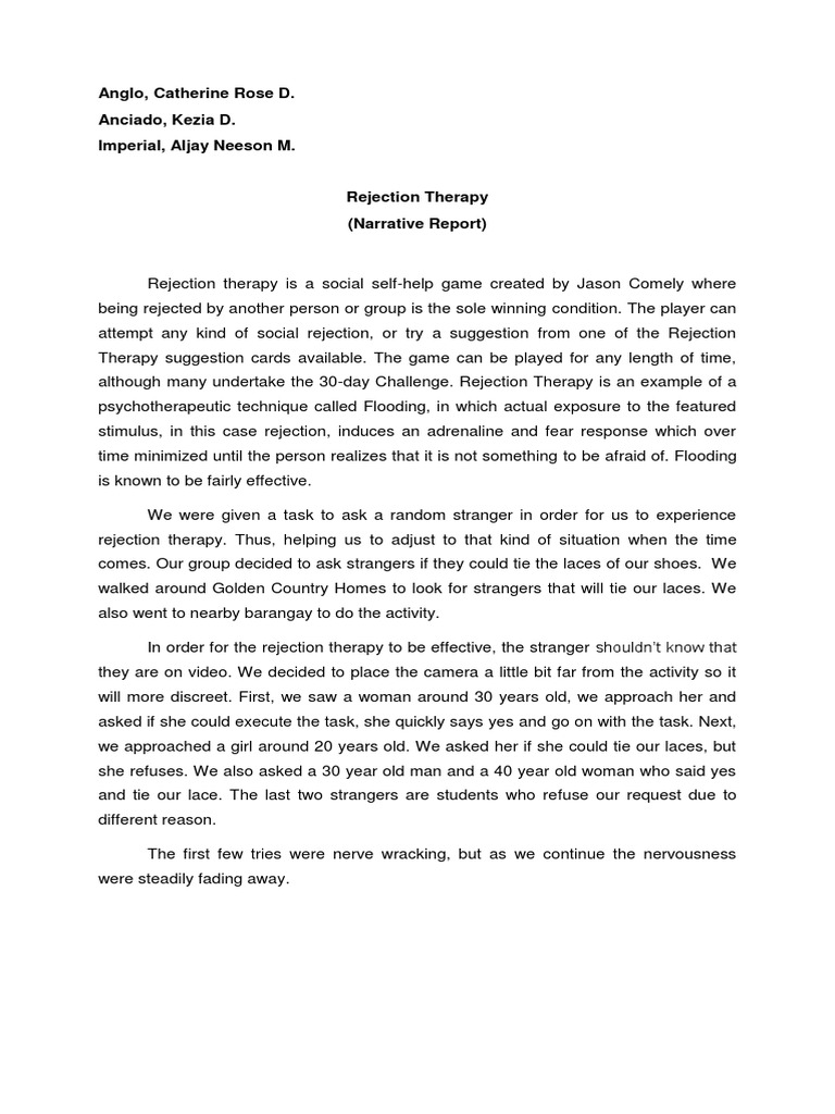 Rejection Therapy | PDF