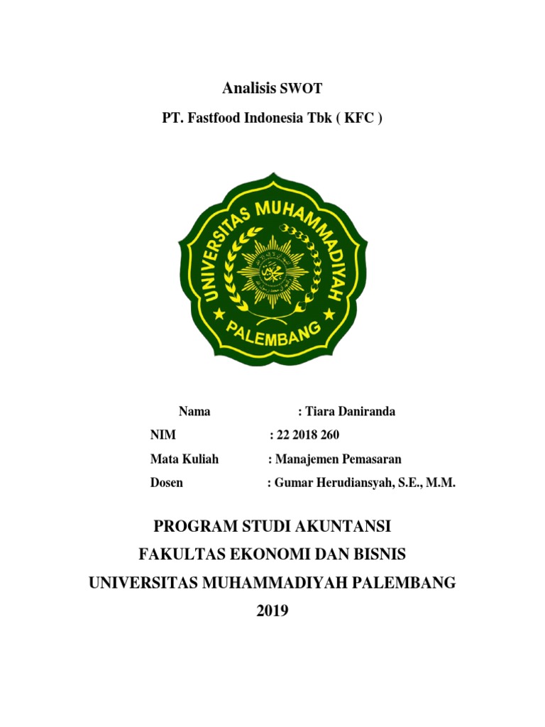 Analisis SWOT KFC | PDF