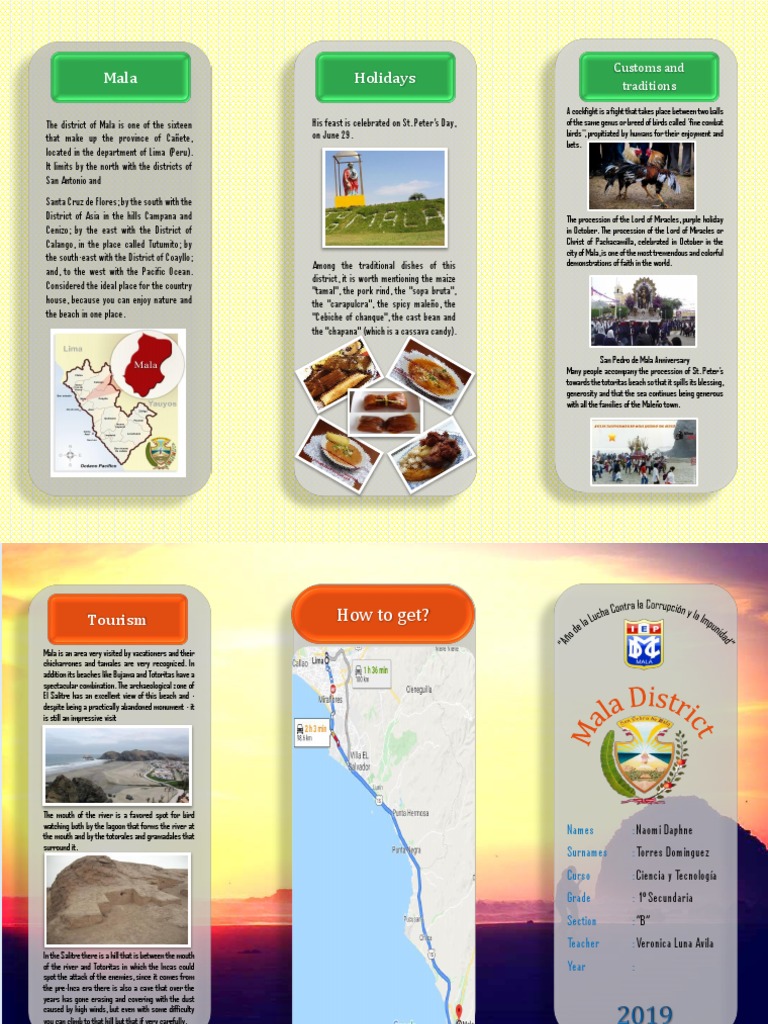 TRIPTICO Distrito de Mala | PDF