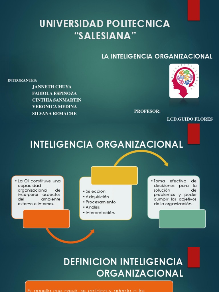 Inteligencia Organizacional | PDF | Conocimiento | Inteligencia