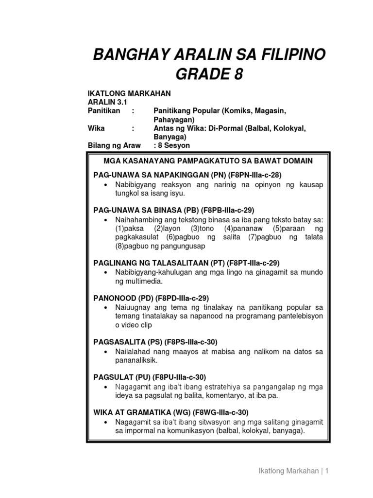 Panitikang Popular | PDF