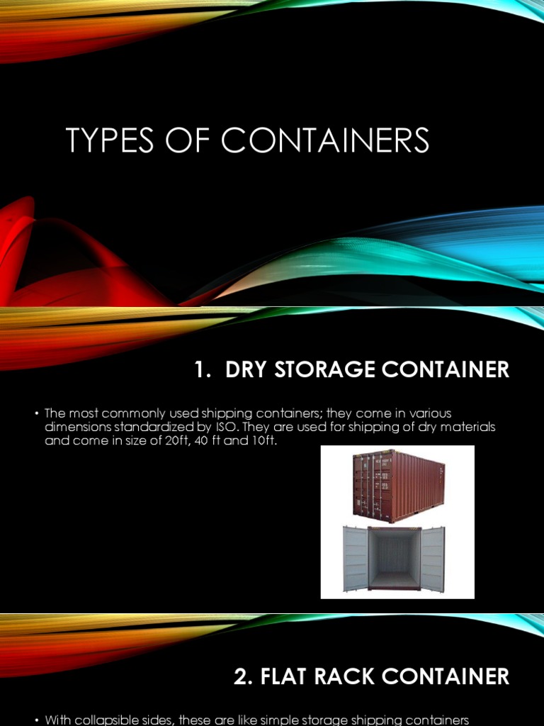 Types of Containers PDF | Download Free PDF | Cargo | Freight Transport