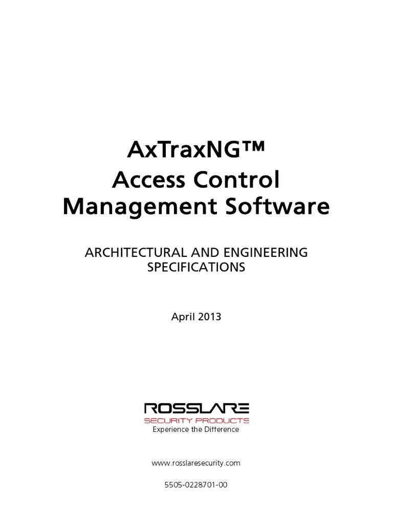 AxTraxNG Access Control Management Software | PDF | Access Control ...